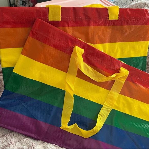 Other | Reusable Ikea Rainbow Pride Tote Bag Nwt | Poshmark